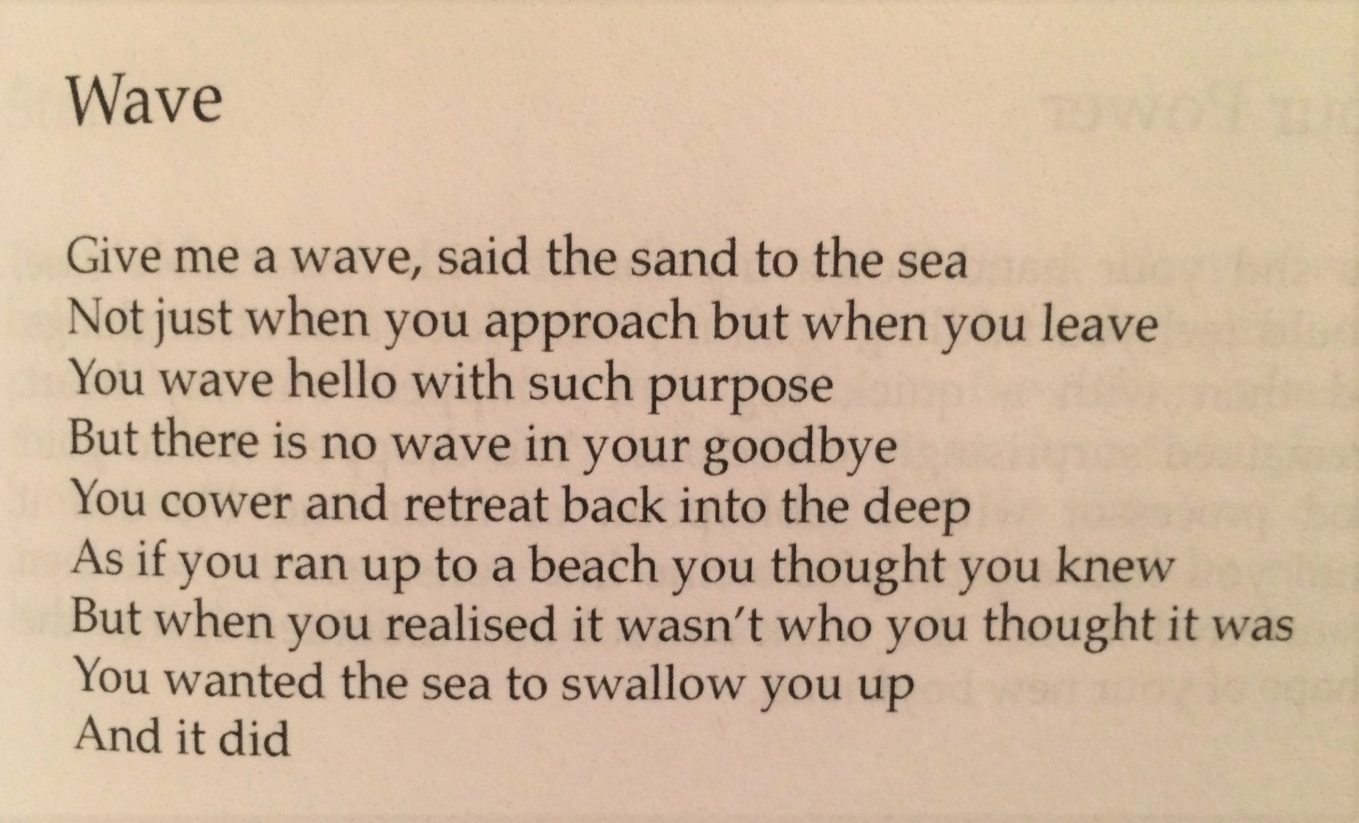 Wave by Rob Auton | Carl tells tales