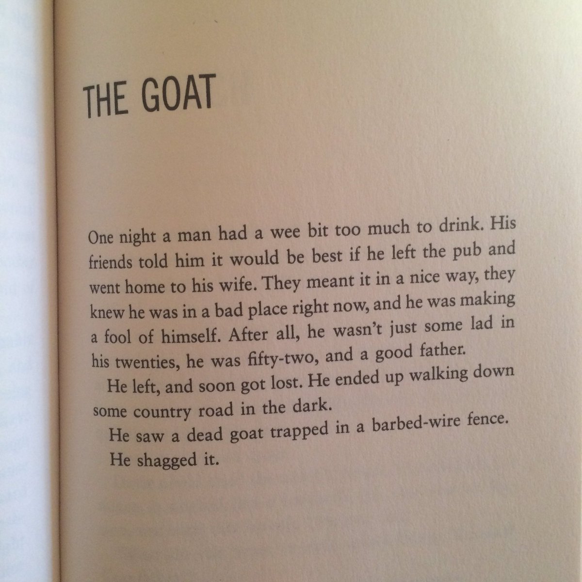 The Goat by Limmy | Carl tells tales